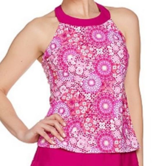 Ocean Dreams | Swim | Ocean Dream Signature Floral Mosaic Hi Neck ...